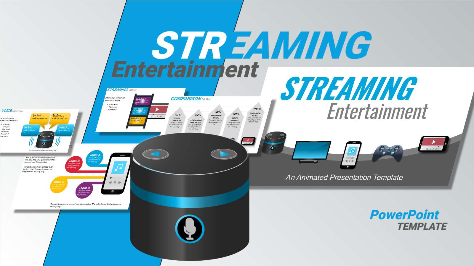Online Streaming Entertainment Powerpoint Template